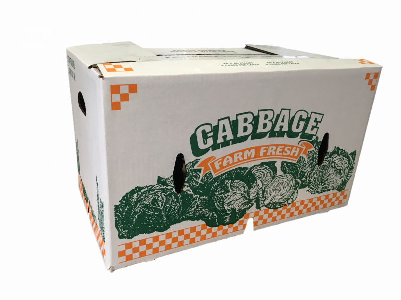16 Head Cabbage Carton - Wellington Produce Packaging