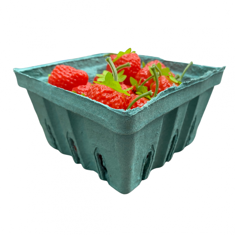 1 Quart Fibre Berry Box - US size - Wellington Produce Packaging