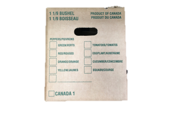 1 1/9 Bushel Carton - Unwaxed - Wellington Produce Packaging