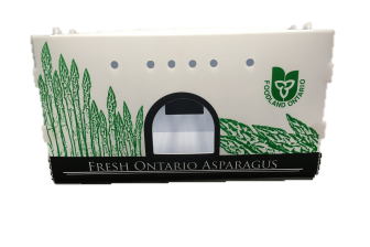 28 lb Plastic Asparagus Carton - Wellington Produce Packaging