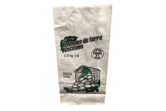 5 lb Paper Potato Bag - Solid - Wellington Produce Packaging